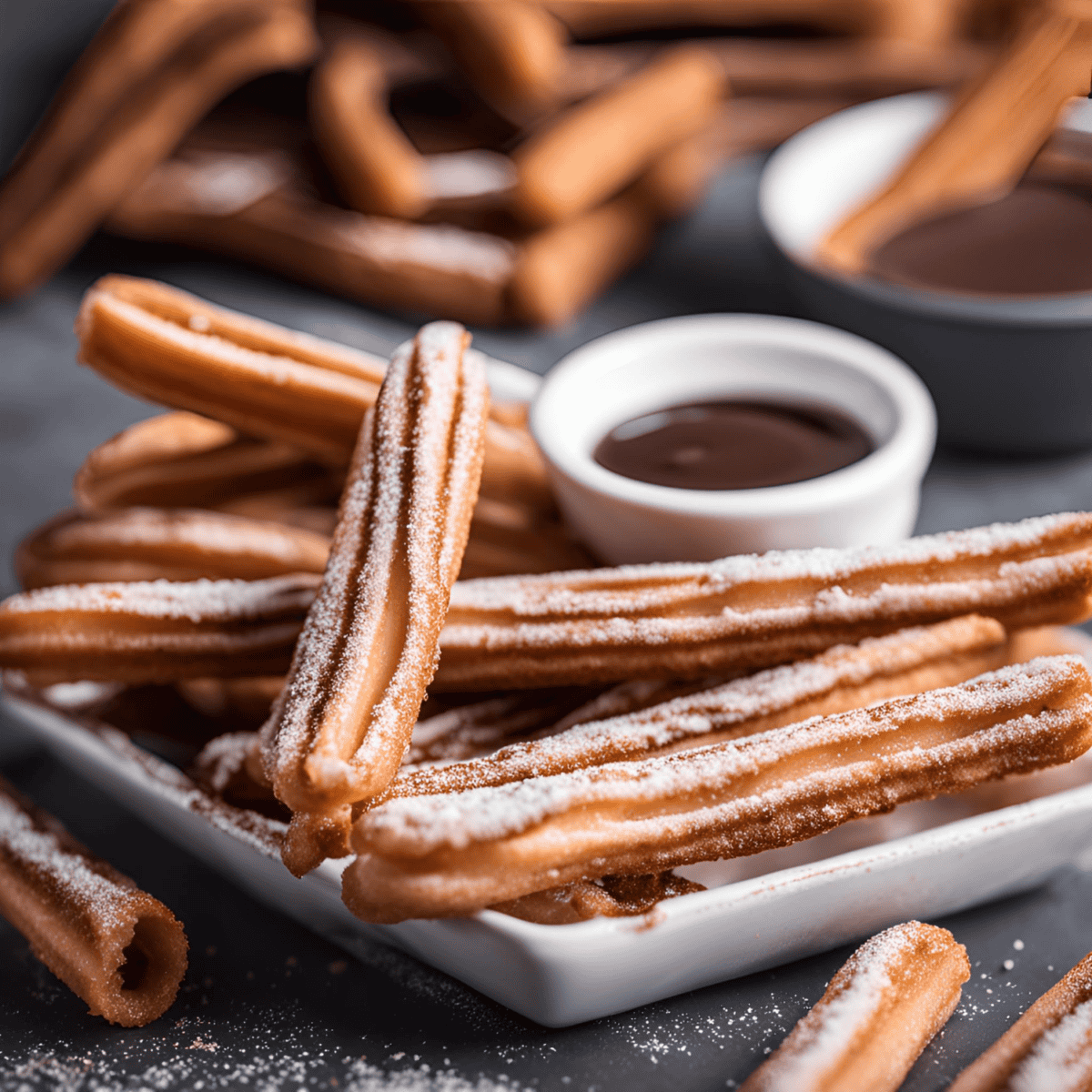 Cinnamon Sugar Churros with Chocolate Sauce - Feast+